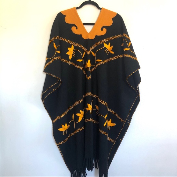 Sweaters | Hand Embroidered Full Body Mexican Poncho | Poshmark